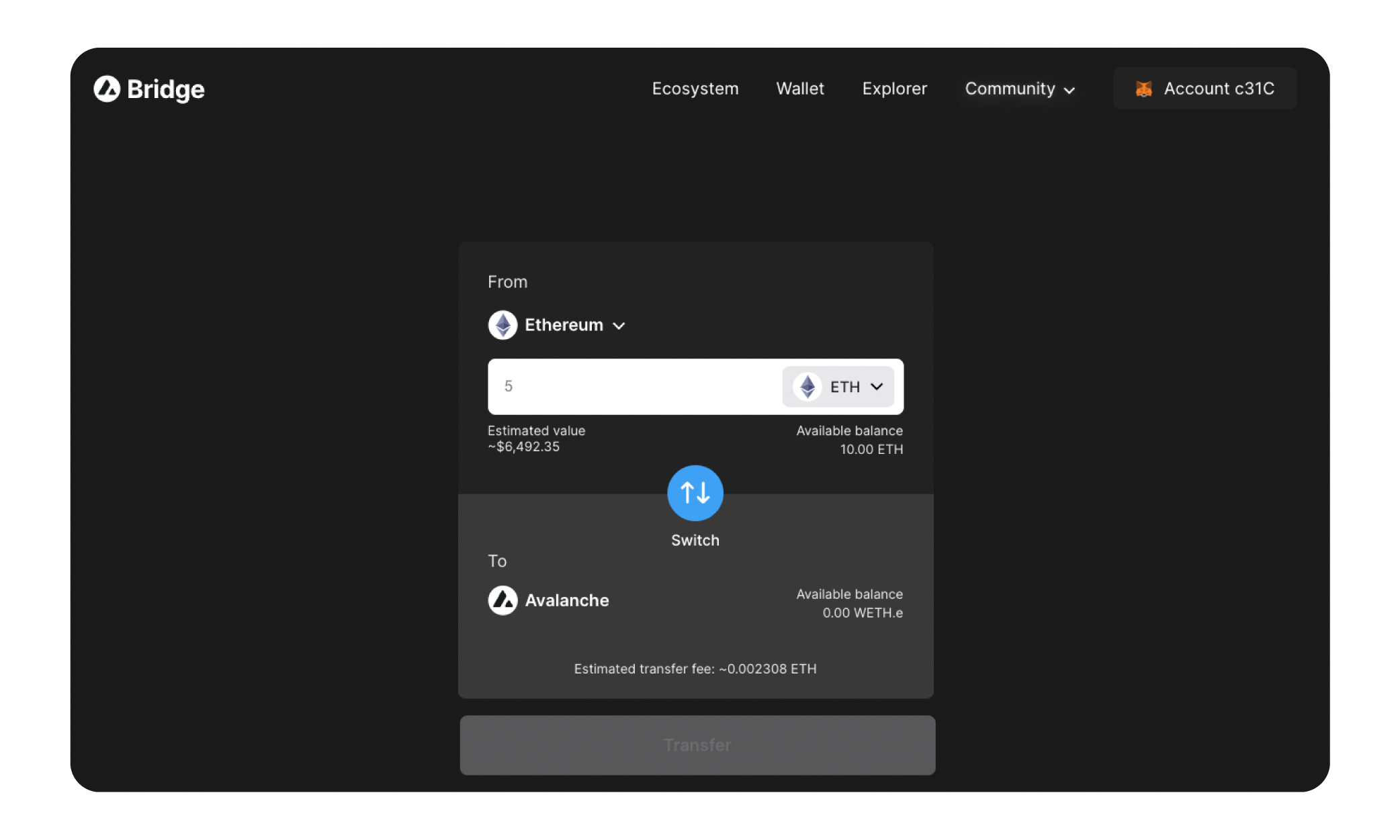 How to Bridge Ethereum(ETH) to Avalanche(AVAX) in 6 Steps: A Simple How-To Guide - XY Finance