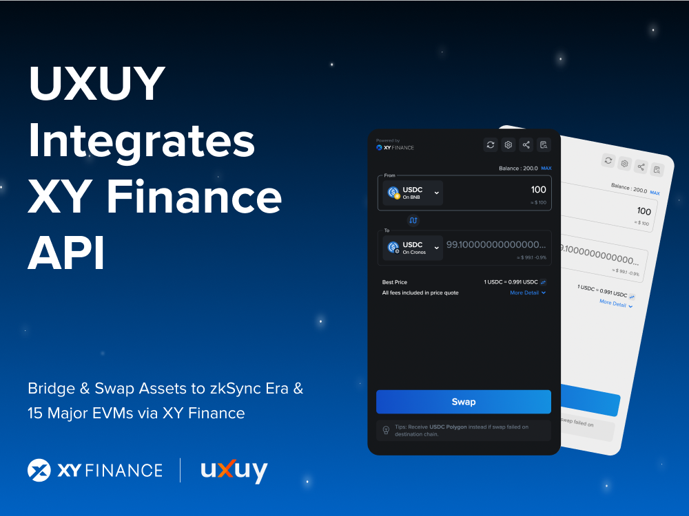UXUY Integrates XY Finance Cross-Chain API: Powering UXUY’s Cross-Chain ...