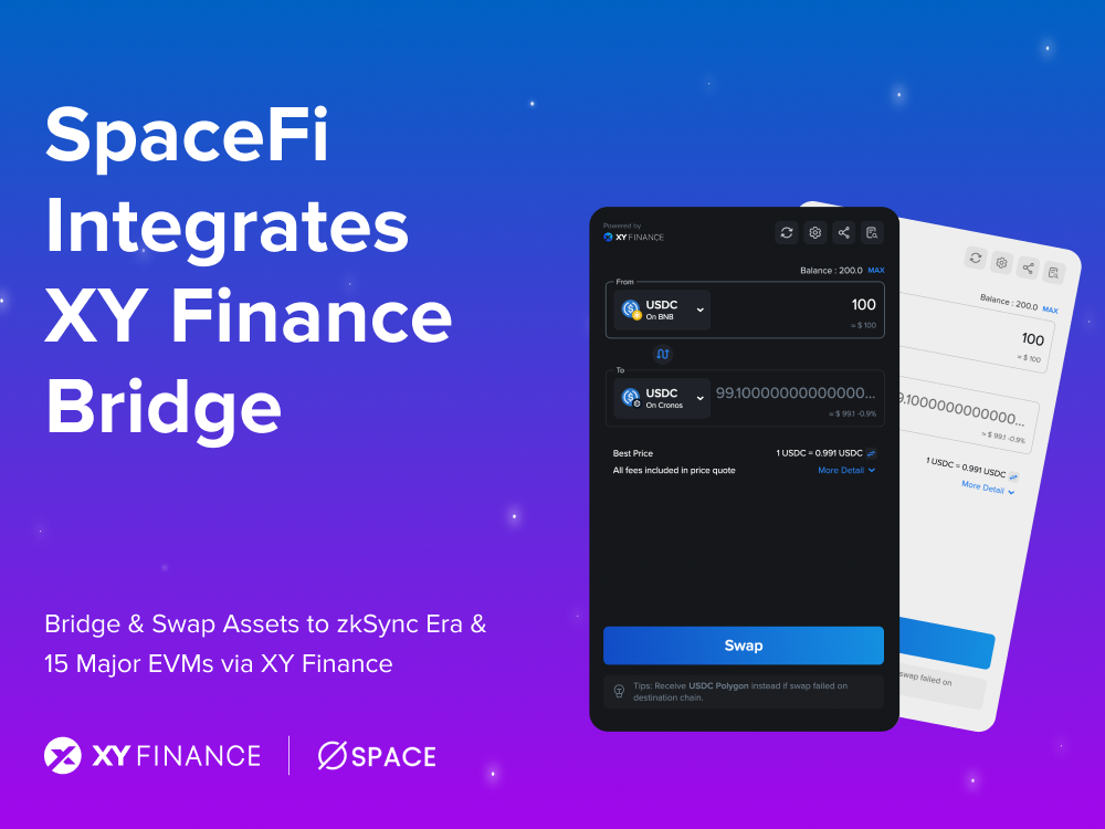 SpaceFi Integrates XY Finance Bridge: Boosting User Adoption in zkSync ...