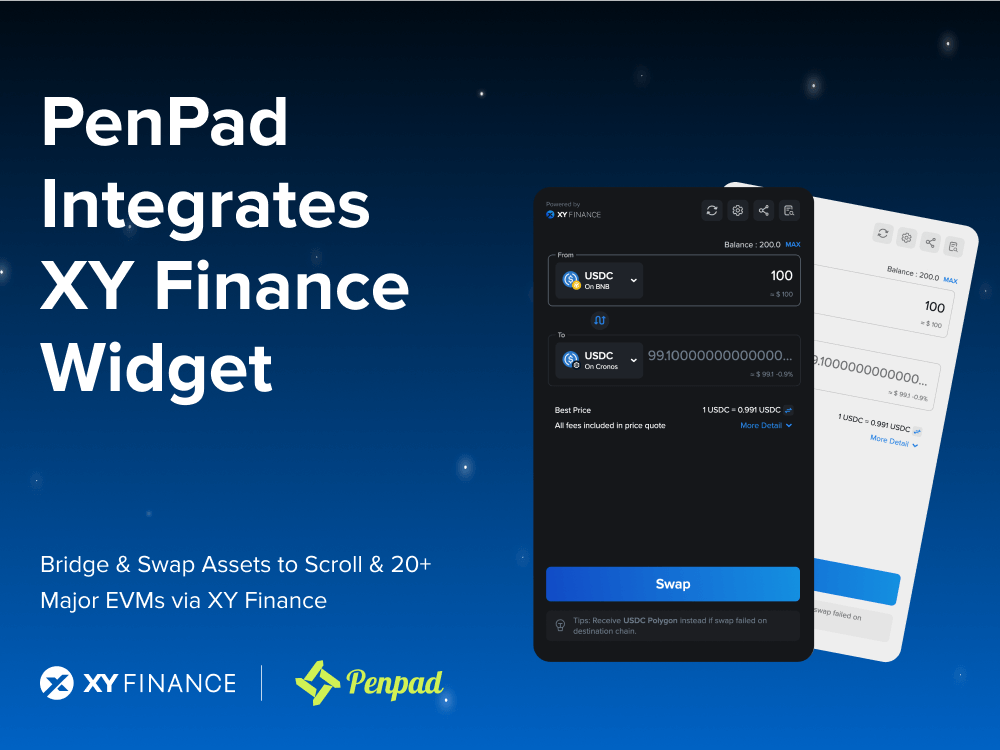PenPad Integrates XY Finance Cross-Chain Widget
